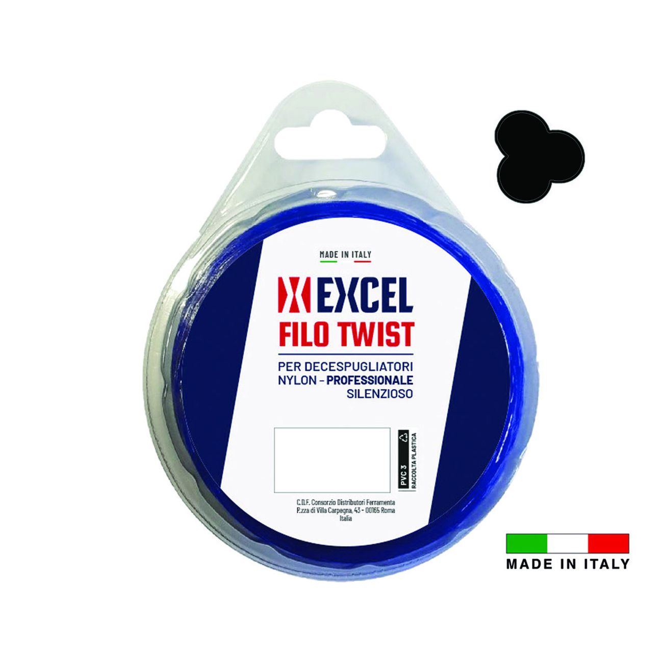 Filo per decespugliatore in nylon silenziato ritorto blu EXCEL ...